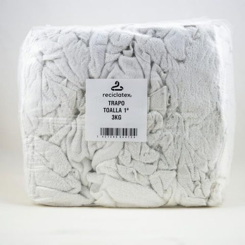 TRAPO BLANCO TOALLA 100% ALGODÓN RECICLADO - RECICLATEX